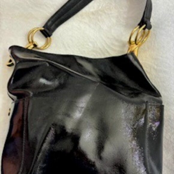 JPK Paris 75 | Bags | Jpk Paris 75 Black Patent Leather Large Bucket ...
